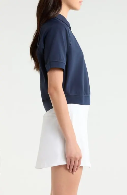 G/fore Cropped Stretch Scuba Quarter Zip Polo