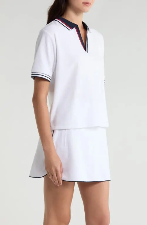 G/fore Circle G Johnny Collar Cotton Blend Terry Polo