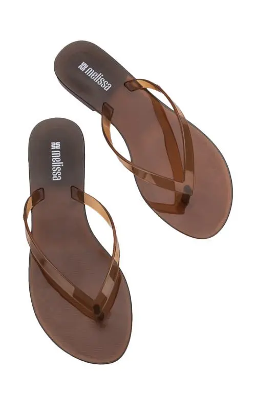 Melissa Harmonic Jelly Flip Flops - Clear Brown