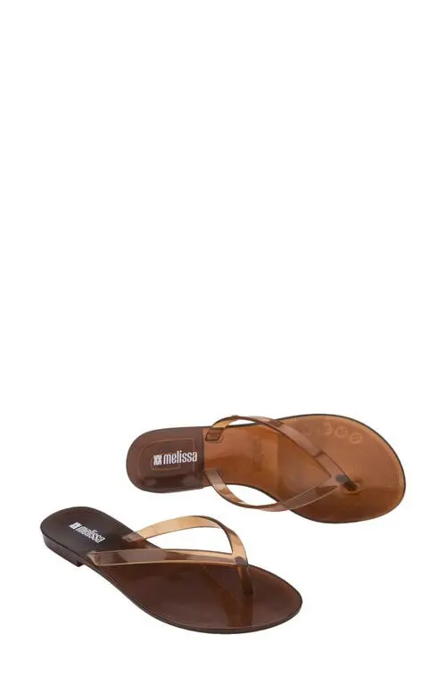 Melissa Harmonic Jelly Flip Flops - Clear Brown