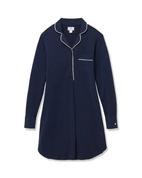 PETITE PLUME Pima Maternity Nightshirt - Navy