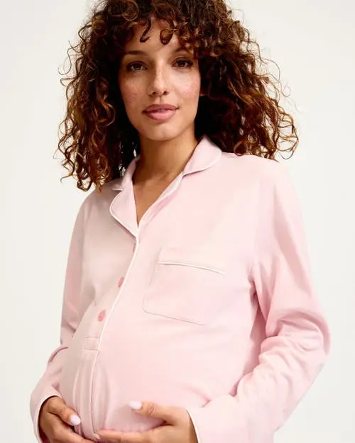 PETITE PLUME Pima Maternity Nightshirt - Pink