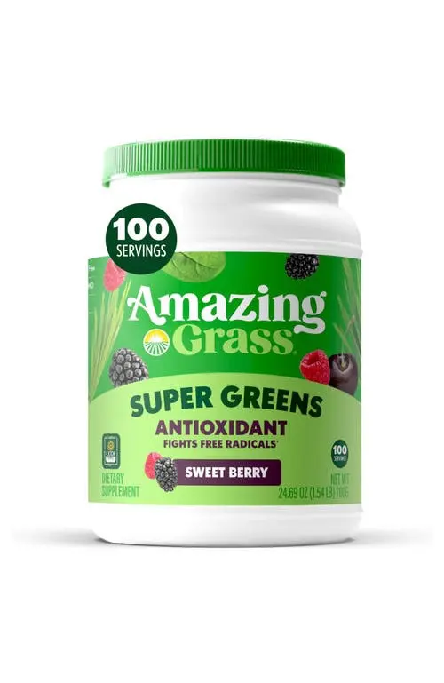 AMAZING GRASS Super Greens Antioxidant Powder Supplement With Sweet Berry Flavor - None