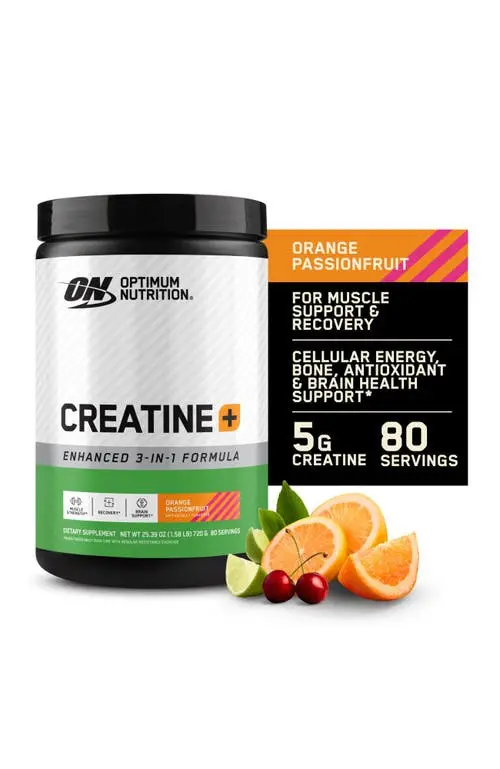 OPTIMUM NUTRITION Creatine Monohydrate Performance Powder With Electrolytes, Added Vitamins, And Orange Passionfruit Flavor - None
