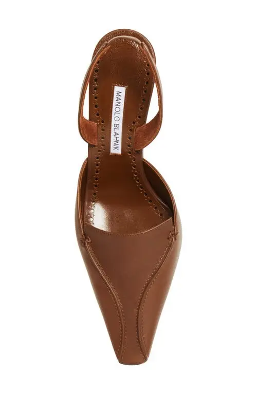Manolo Blahnik Cleosli Pointed Toe Slingback Pump