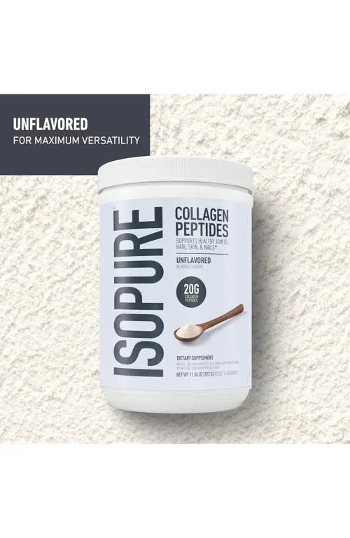 ISOPURE Collagen Peptides Powder With Vitamin C And Biotin, 20g Collagen Per Serving