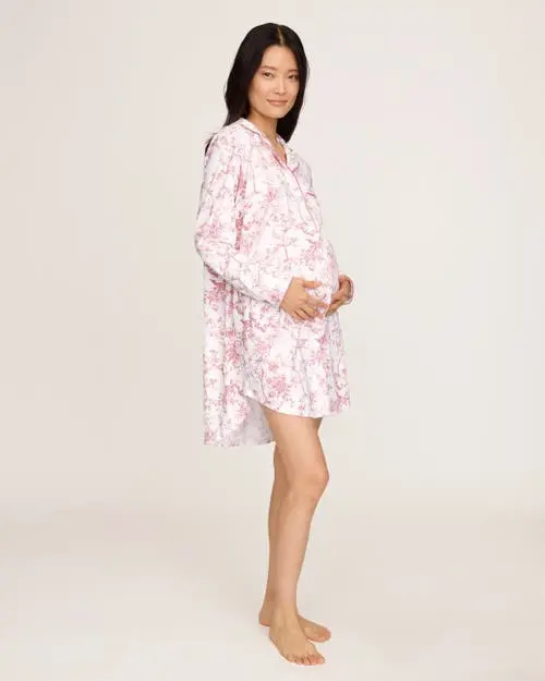 PETITE PLUME Pima Cotton Maternity Nightshirt