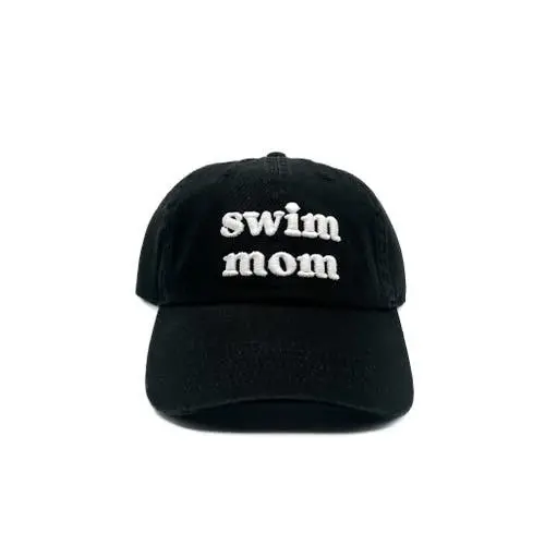 REY TO Z Swim Mom Baseball Hat - Black