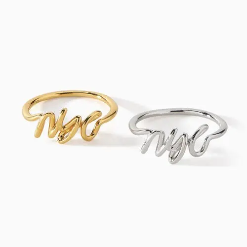 ORA ANA The Empire Ring Vermeil Or Polished Silver - Gold