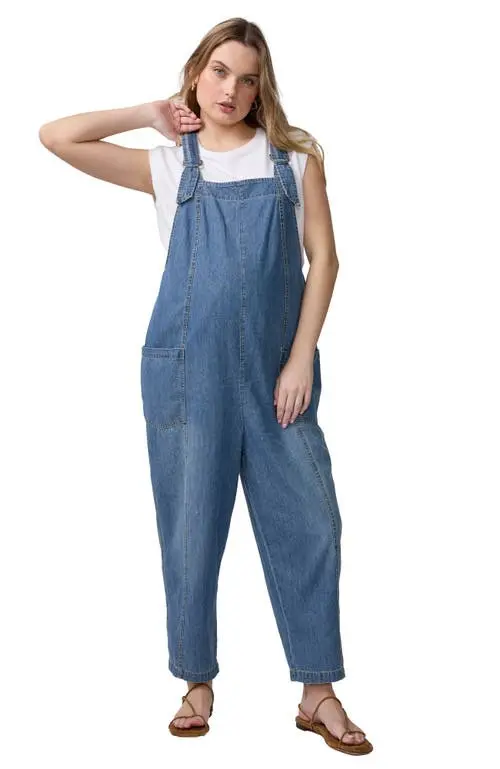 INGRID & ISABEL Soft Denim Overall - Medium Wash