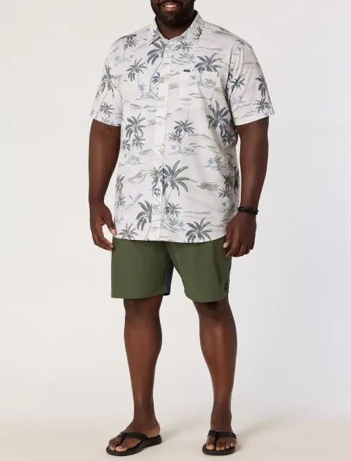 O'Neill Big & Tall Tropical Print Performance Sport Shirt