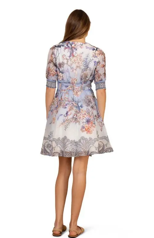 Hale Bob Kaeli Linen Organza Mini Dress