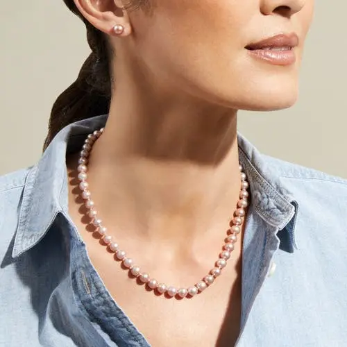 The Pearl Source 6.5-7.0mm Freshwater Pearl Necklace