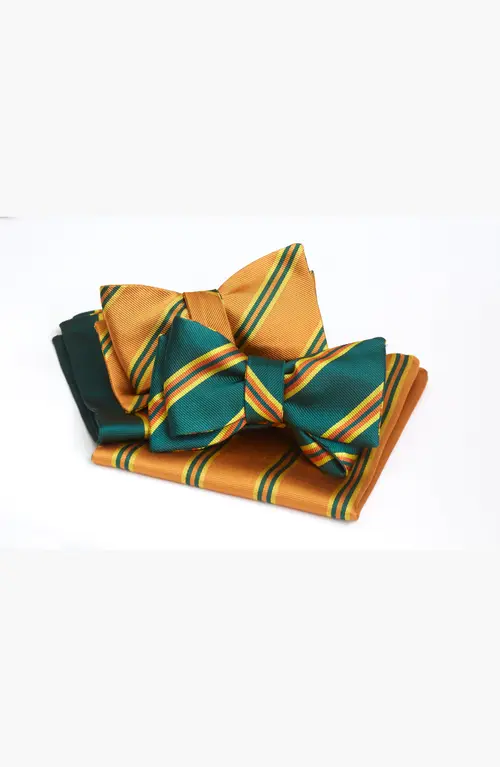 BEAU TIES OF VERMONT Glasney Silk Woven Bow Tie