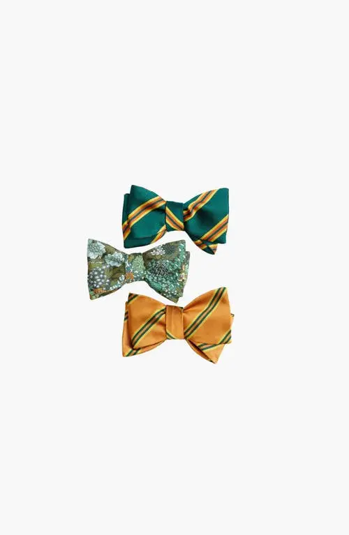 BEAU TIES OF VERMONT Glasney Silk Woven Bow Tie
