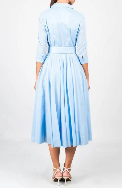 Samantha Sung Belted Midi Shirtdress
