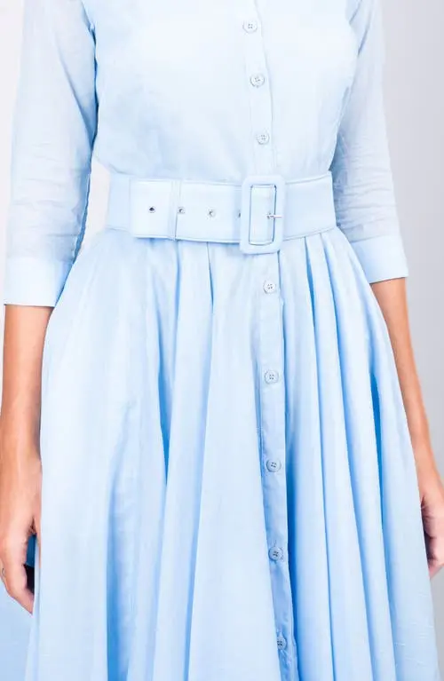 Samantha Sung Belted Midi Shirtdress