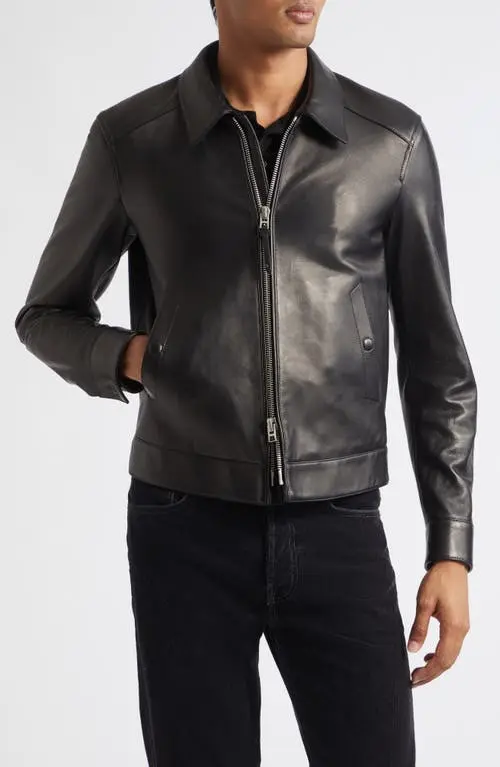 TOM FORD Leather Jacket - Naa Black