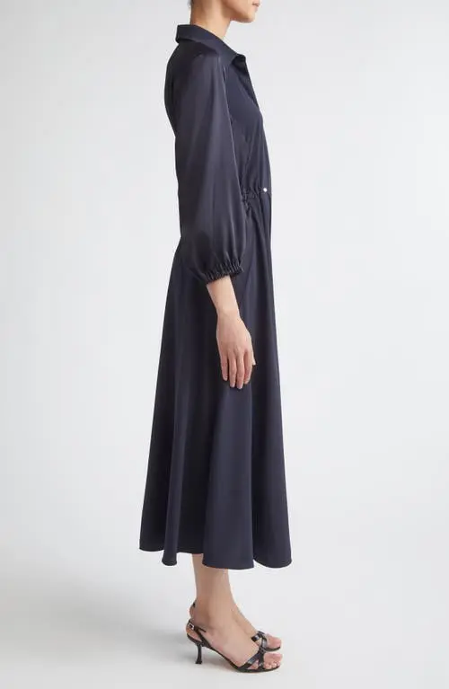 Max Mara Pelota Drawstring Satin Shirtdress