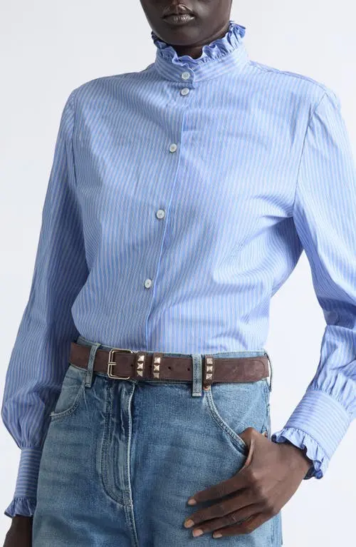 Valentino Garavani Rockstud Suede Belt - Brown