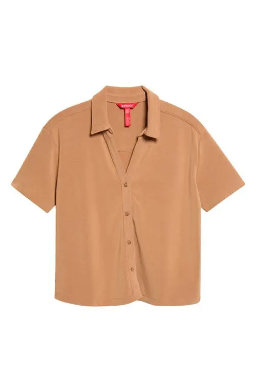 Spanx Aire<bos> Essentials Oversize Button-up Shirt - Maplewood