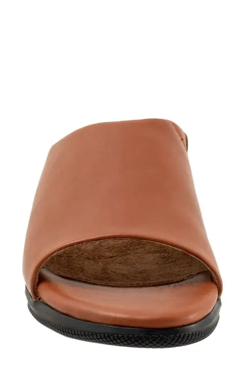 Softwalk Turner Wedge Slide Sandal - Luggage