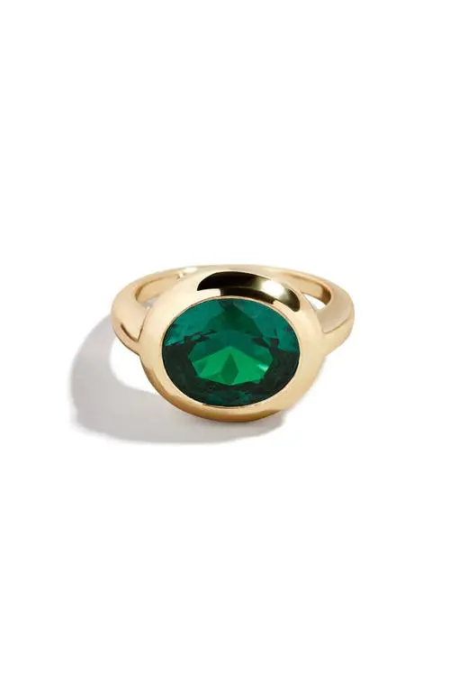 Baublebar Birthstone Oval Cubic Zirconia Ring - Emerald