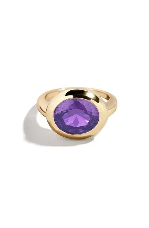 Baublebar Birthstone Oval Cubic Zirconia Ring - Light Amethyst