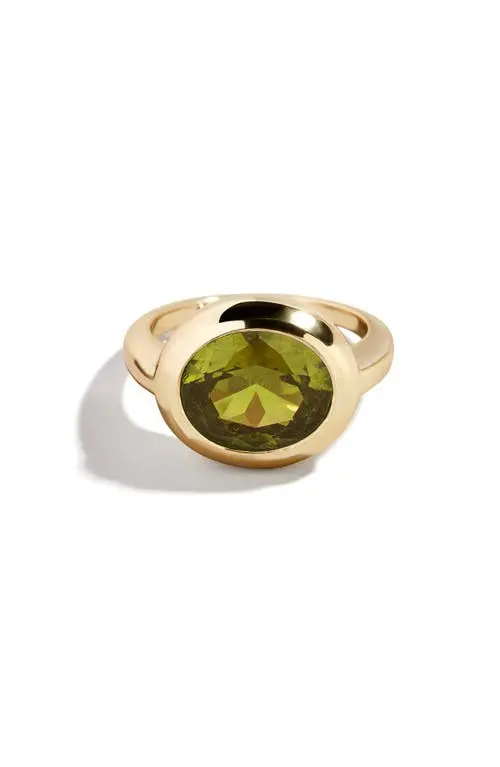 Baublebar Birthstone Oval Cubic Zirconia Ring - Peridot