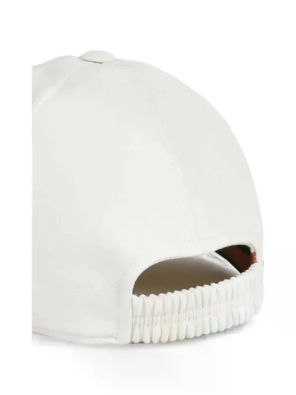 Zegna Embroidered Stripe Cotton Cap