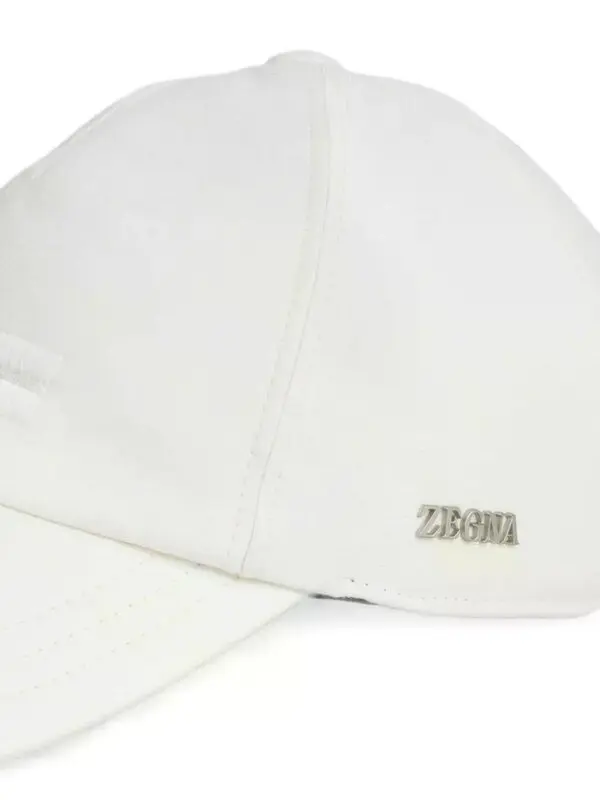 Zegna Embroidered Stripe Cotton Cap
