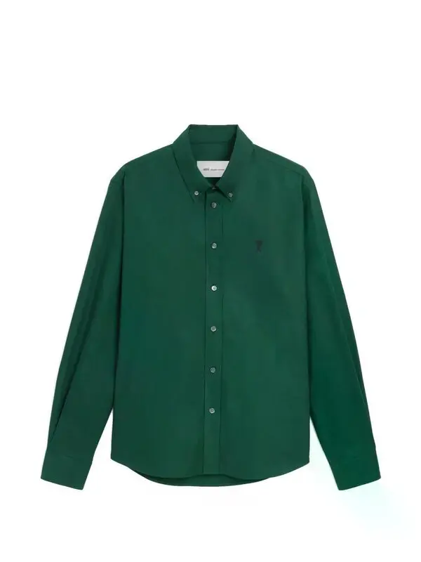 AMI Paris Cotton Shirt With De Coeur