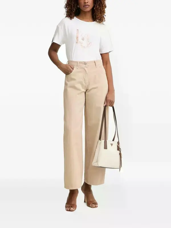 HAVEONE Wide-leg Cotton Trousers