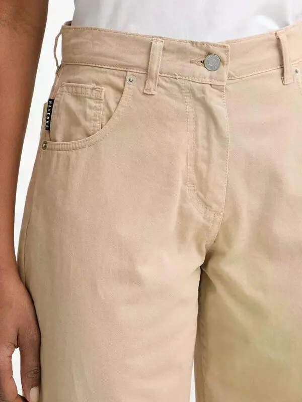 HAVEONE Wide-leg Cotton Trousers