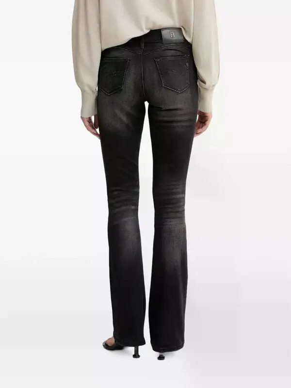 FRACOMINA Faded Effect Logo Plaque Jeans