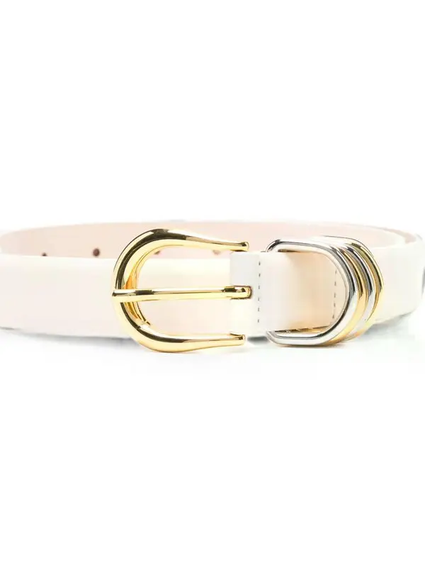 DEHANCHE Hollyhock Mix Two-tone Buckle Belt - Neutrals