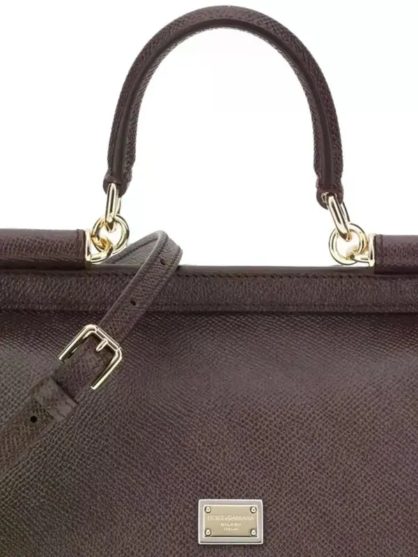 Dolce & Gabbana Sicily Small Satchel Bag - Brown