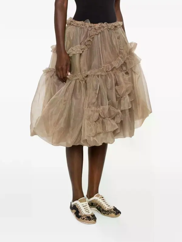 Ermanno Scervino Ruffled Tiered Midi Skirt