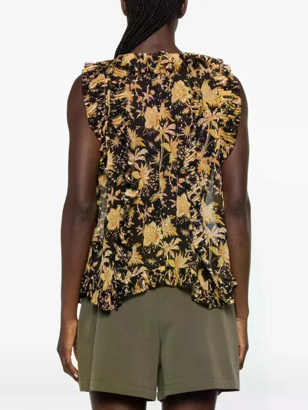 Ulla Johnson Sabra Floral-print Ruffled Top