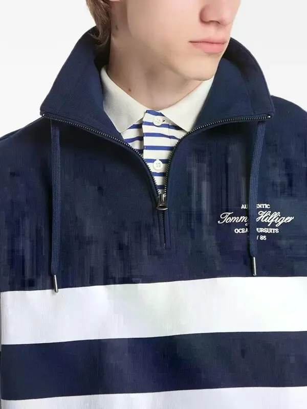 Tommy Hilfiger Striped Quarter-zip Sweater