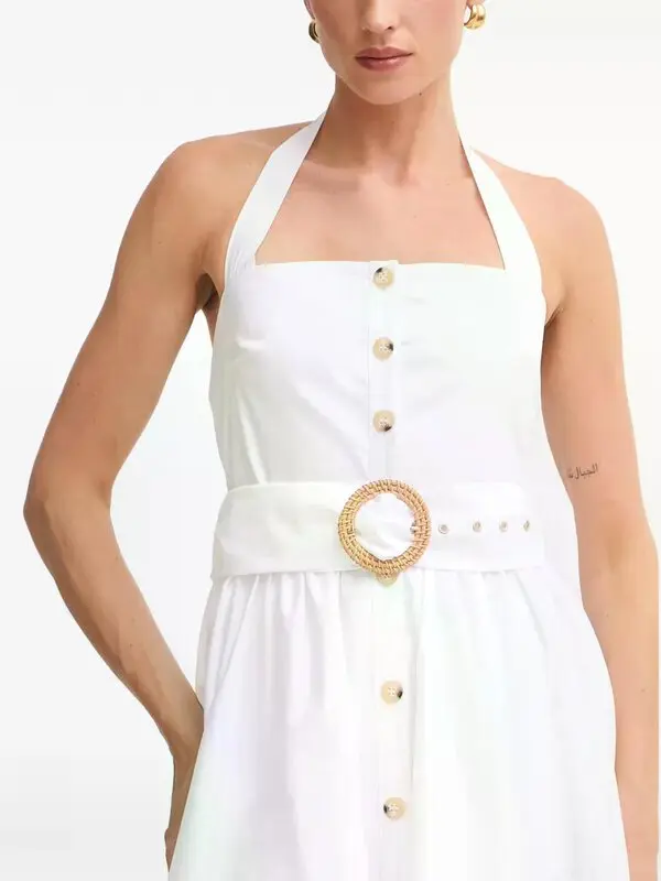 FRACOMINA Belted Halterneck Midi Dress