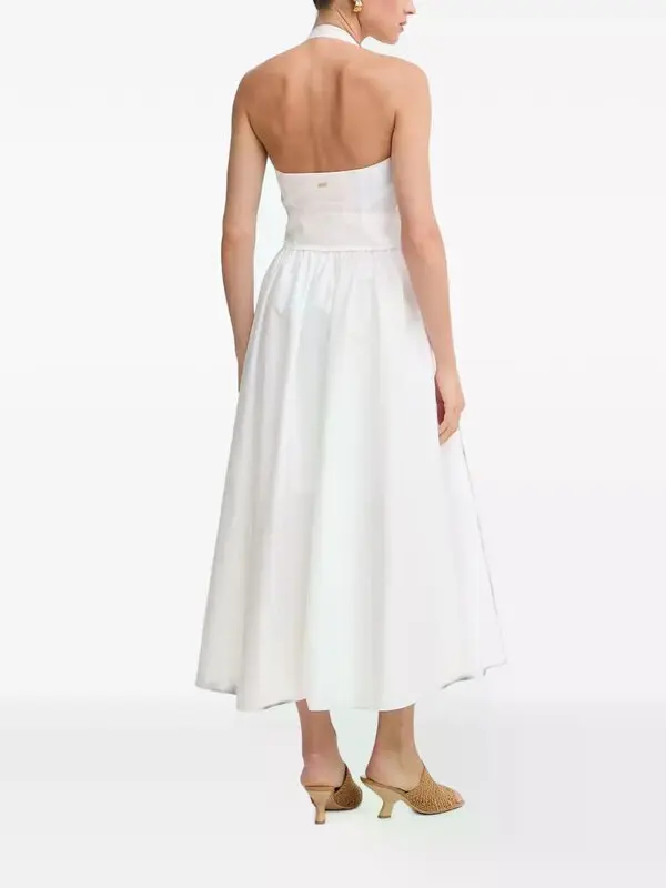 FRACOMINA Belted Halterneck Midi Dress