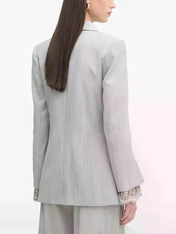 HAVEONE Pinstripe Double-breasted Blazer