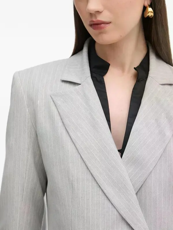 HAVEONE Pinstripe Double-breasted Blazer