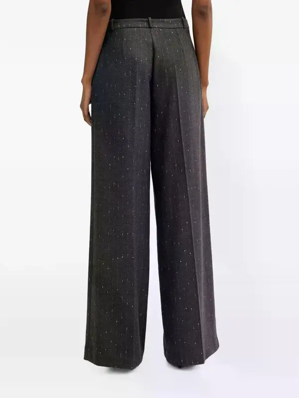 HAVEONE Pinstripe-pattern Wide-leg Trousers - Grey