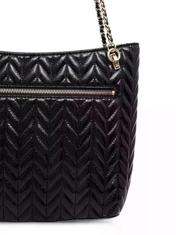 Guess Cheryl Chevron-quilted Chain-link Tote Bag