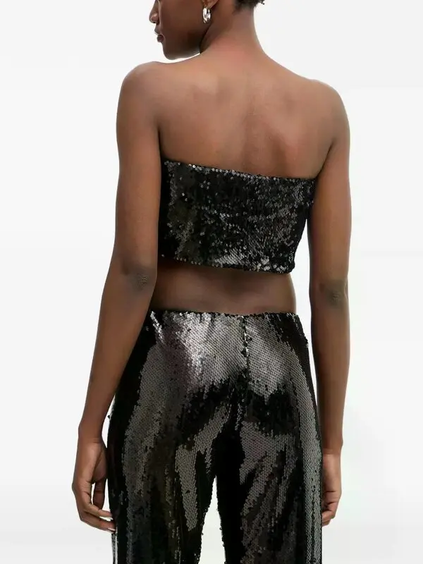 HAVEONE Sequin-embellished Strapless Top