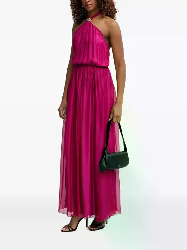 HAVEONE Embellished Halterneck Maxi Dress