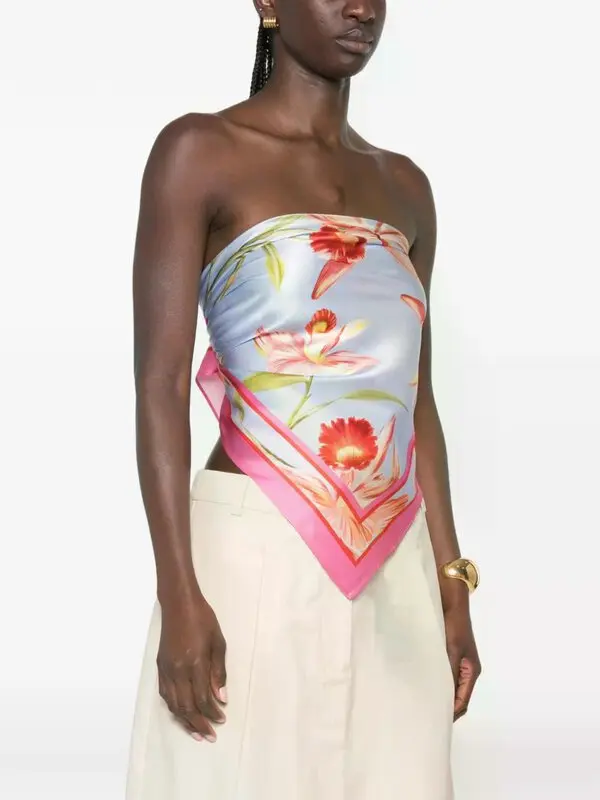 Retrofete Floral-print Silk Top