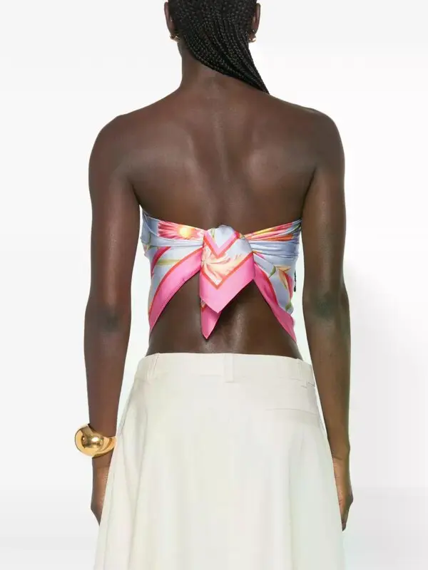 Retrofete Floral-print Silk Top